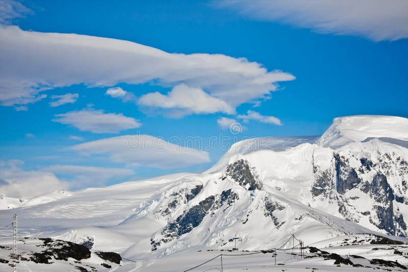 Beautiful Snow-capped Mountains Stock Photo - Image of peak, panoramic ...