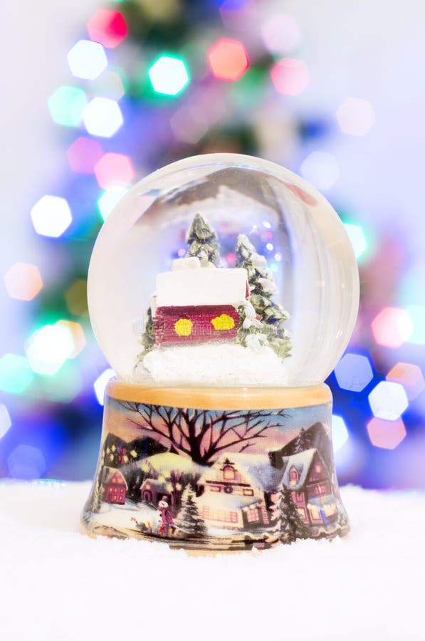 Beautiful snow globe stock photo. Image of blue, blur - 133288052