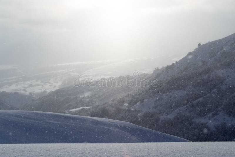Beautiful Snow Mountain at Dawn Sun Stock Image - Image of peak, summit ...