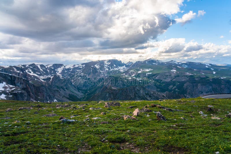Beartooth Highway in Montana Stock Photo - Image of mountains ...