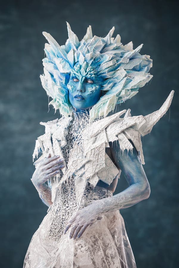 Beautiful Snow Queen stock image. Image of glamour, hair - 102910509