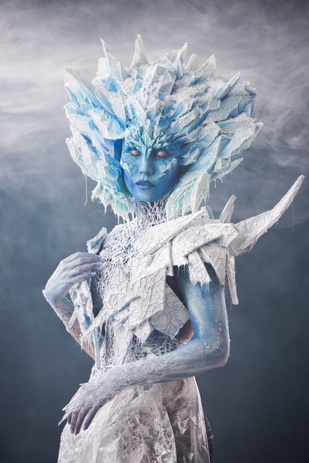 Beautiful Snow Queen stock image. Image of hairstyle - 102910511