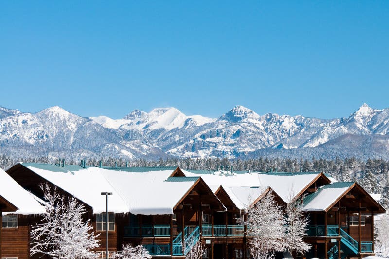 Snow mountain resort stock image. Image of snow, landscape - 29783365