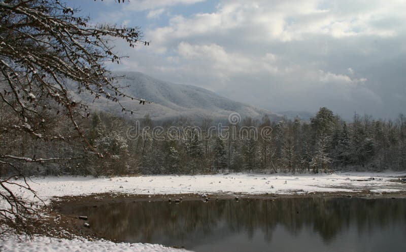 Beautiful Snow Scene stock photo. Image of view, blueridge - 1629384