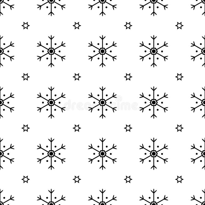 Beautiful Snow Seamless Pattern White Background Stock Vector ...
