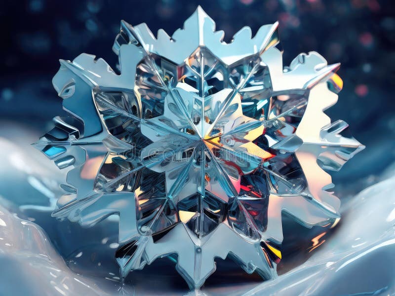 Beautiful Snowflake Crystals Close Up Stock Image - Image of seasonal ...