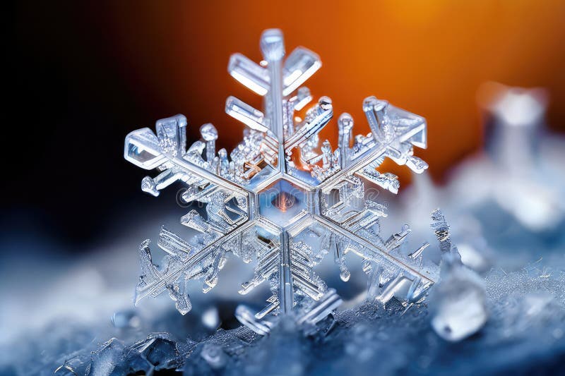 Beautiful Snowflake Crystals Close Up Stock Photo - Image of christmas ...