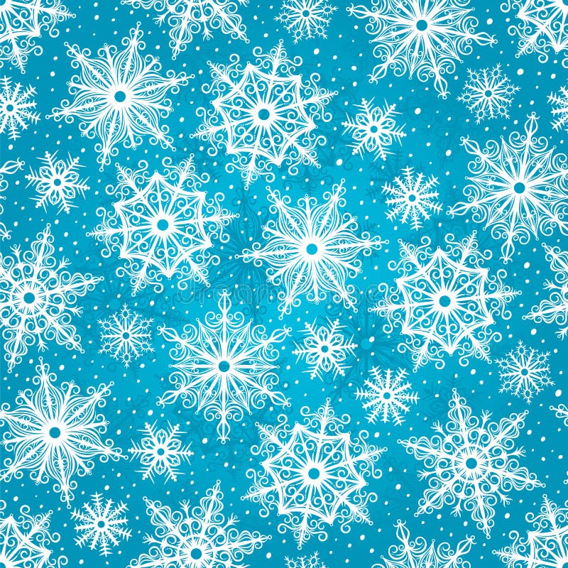 Seamless Snowflake Patterns Stock Vector - Illustration of celebration ...