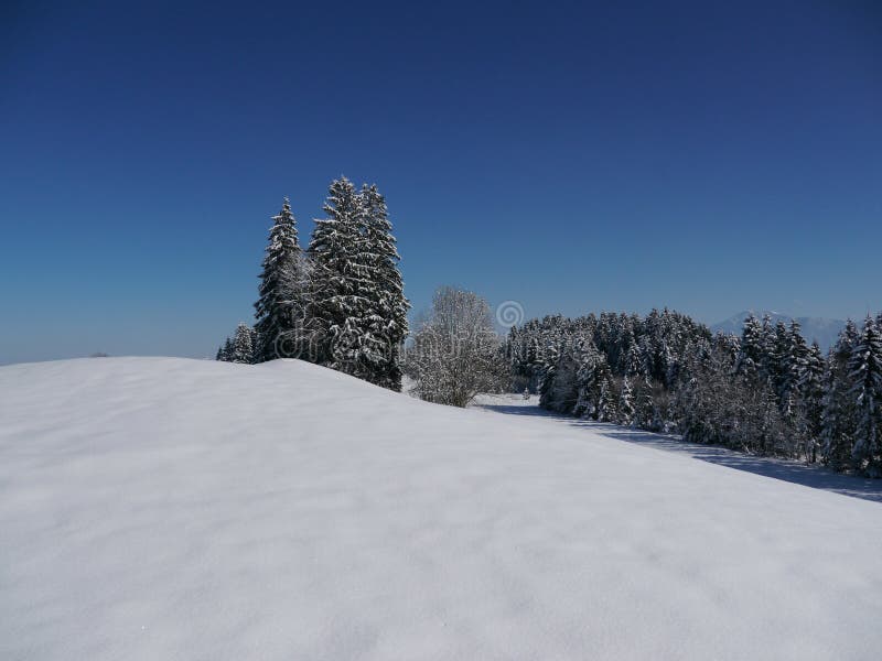 Beautiful Snowy Landscape Forest Stock Image - Image of massif, summit ...