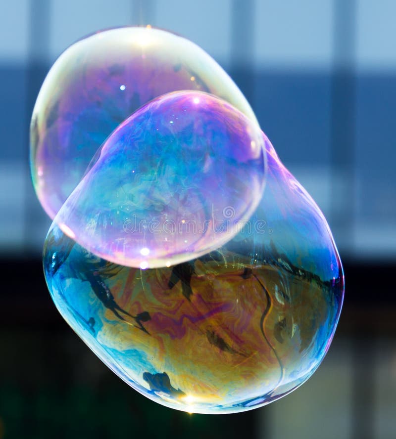 Beautiful Soap Bubbles Fly in the City Stock Image - Image of urban ...