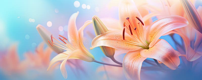 Beautiful Soft Abstract Lilly Flower Background Stock Illustration ...