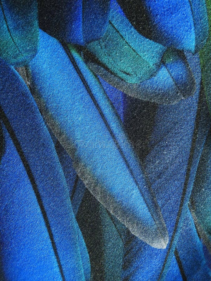 Beautiful Soft Fabric with Painted Feathers, Can Use As Background ...