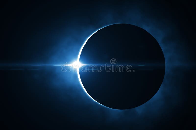 Beautiful solar eclipse stock illustration. Illustration of total ...