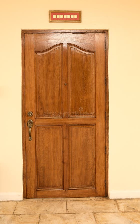 Beautiful Solid Wood Front Door Stock Image - Image of brown, floor ...
