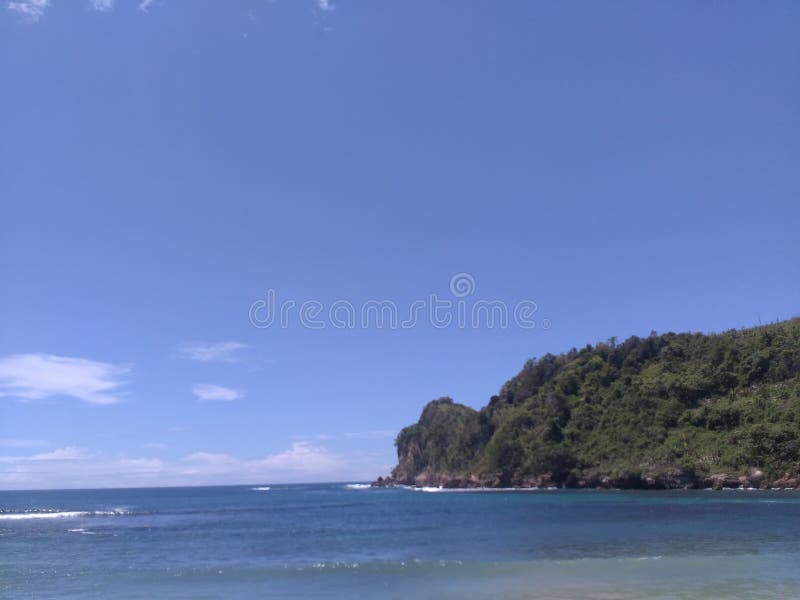 The Beautiful South Sea of ??Java Can Be Seen from Pangi Beach Stock ...