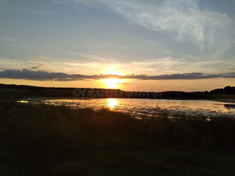 Beautiful Southern Sunset in Autumn Stock Photo - Image of cloud ...
