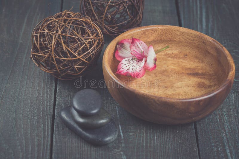 Beautiful Spa Setting with Flower Stock Photo - Image of care, aroma ...