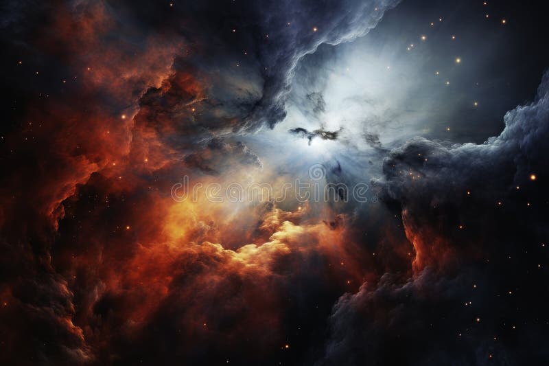 Beautiful Space Nebula. Generative AI Stock Image - Image of fantasy ...