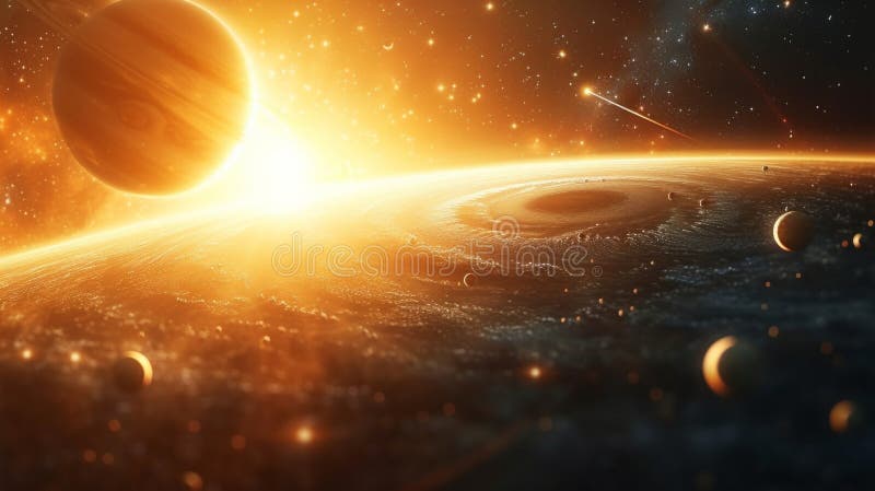 Beautiful Space Photography with Planets of the Solar System Stock ...