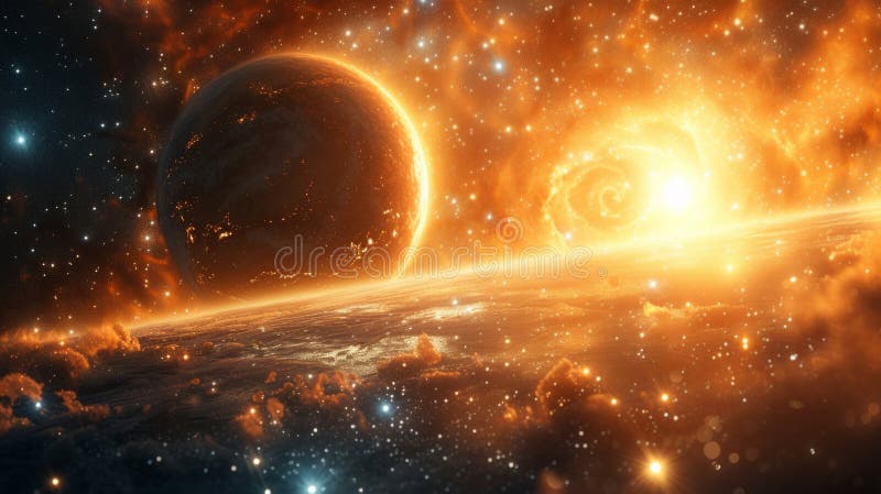 Beautiful Space Photography with Planets of the Solar System Stock ...