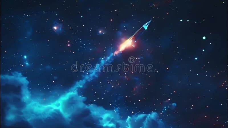 Beautiful Space Rocket Soars into Deep Sky with Bright Meteorites ...