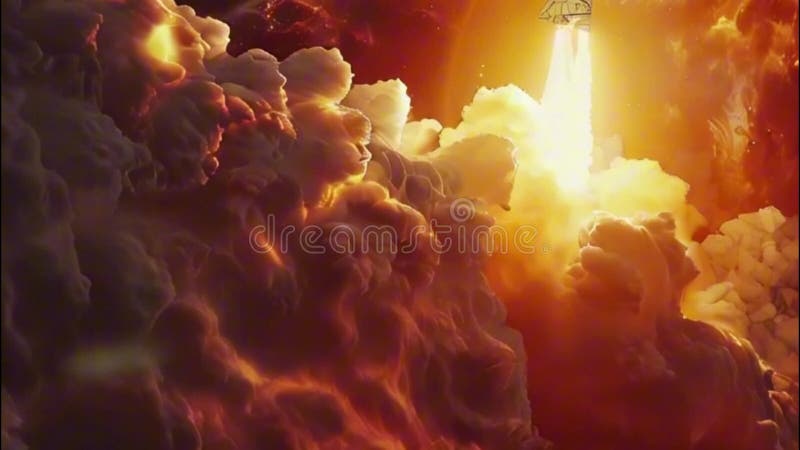 Beautiful Space Rocket Soars into Deep Sky with Bright Meteorites ...