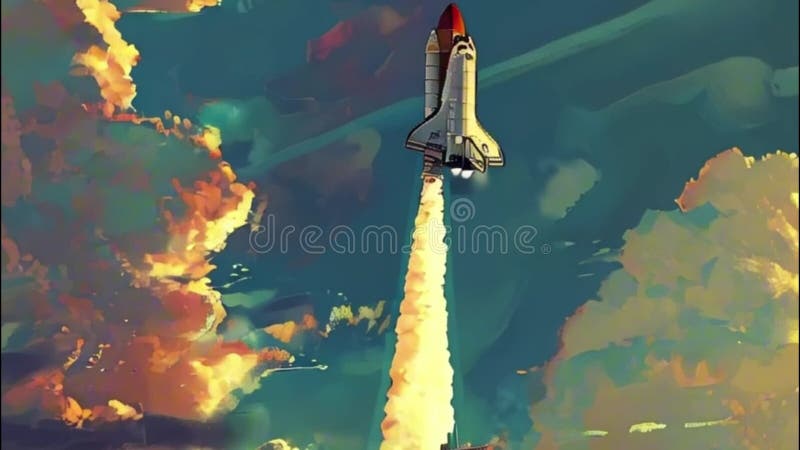 Beautiful Space Rocket Soars into Deep Sky with Bright Meteorites ...