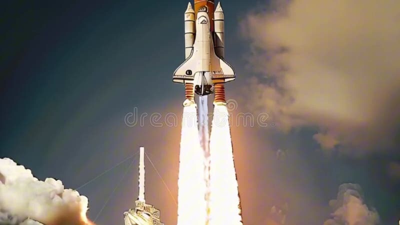 Beautiful Space Rocket Soars into Deep Sky with Bright Meteorites ...