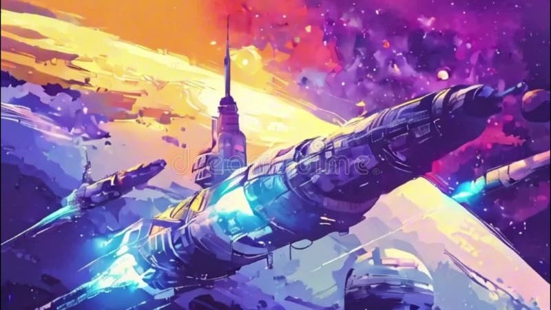 Beautiful Space Rocket Soars into Deep Sky with Bright Meteorites ...