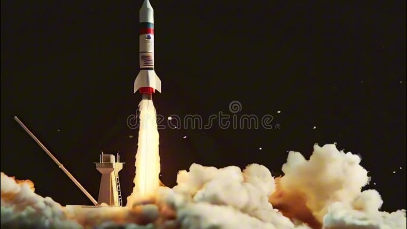 Beautiful Space Rocket Soars into Deep Sky with Bright Meteorites ...