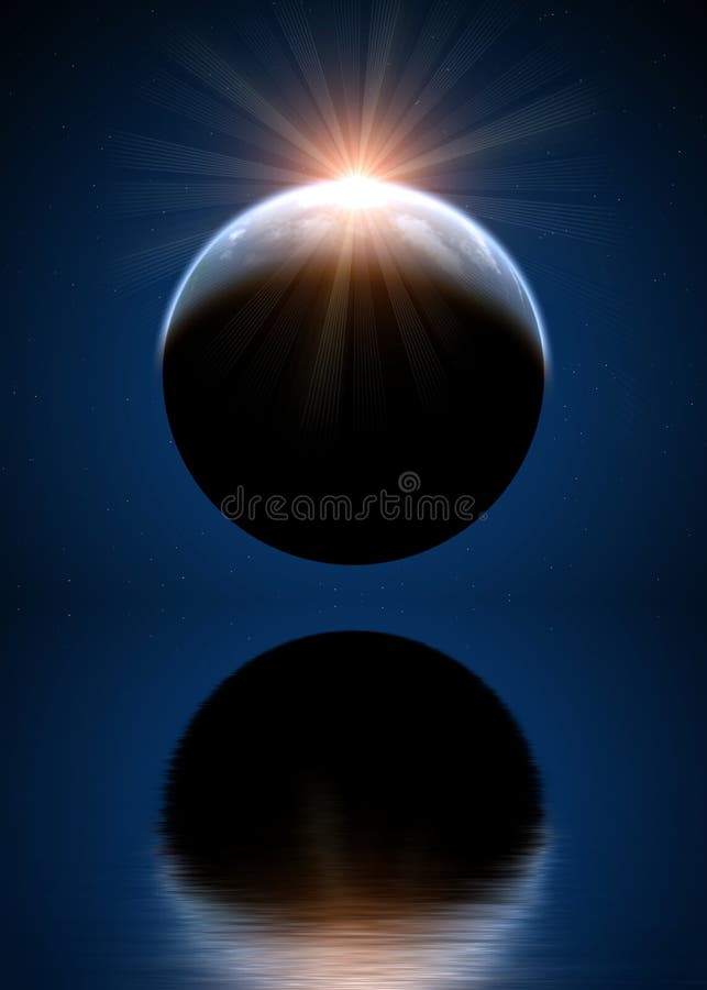 Beautiful space scene stock illustration. Illustration of ...