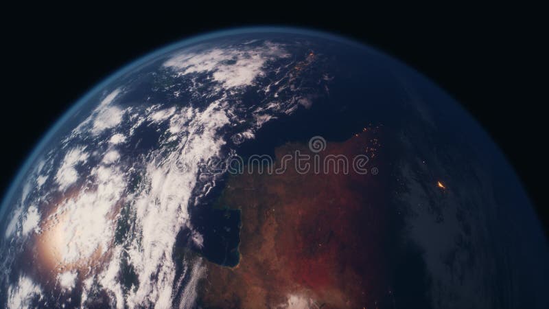 Beautiful Space View of the Earth with Cloud Formation Stock Footage ...