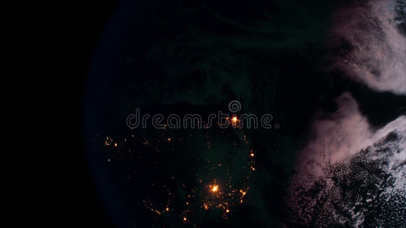 Beautiful Space View of the Earth with Cloud Formation Stock Image ...