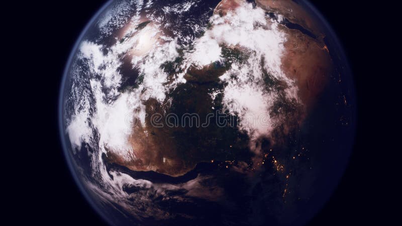 Beautiful Space View of the Earth with Cloud Formation Stock Image ...