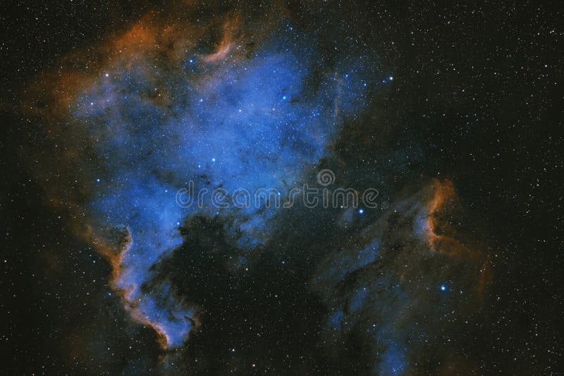 Beautiful Space Wallpaper. Stellar Space with Blue Nebulae Stock Image ...