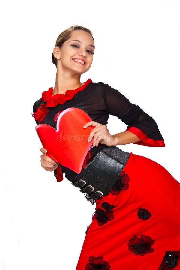 Beautiful spanish dancer. stock image. Image of background - 8067311