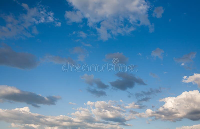 Beautiful Sparse Clouds in the Blue Sky Stock Photo - Image of spring ...