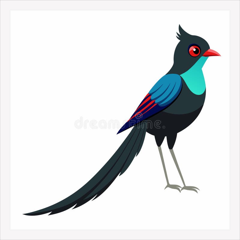 Beautiful Spatulate Bird Vector Art Illustration Stock Vector ...