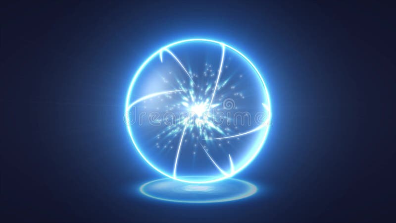A Beautiful Sphere with a Bright Glow and Particles Stock Video - Video ...