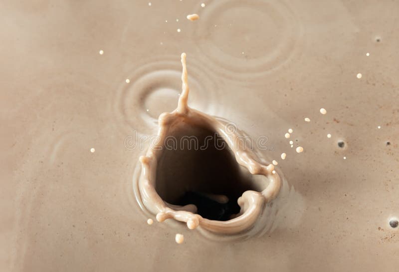 Beautiful Splash of Cocoa Closeup Stock Photo - Image of liquid, flow ...