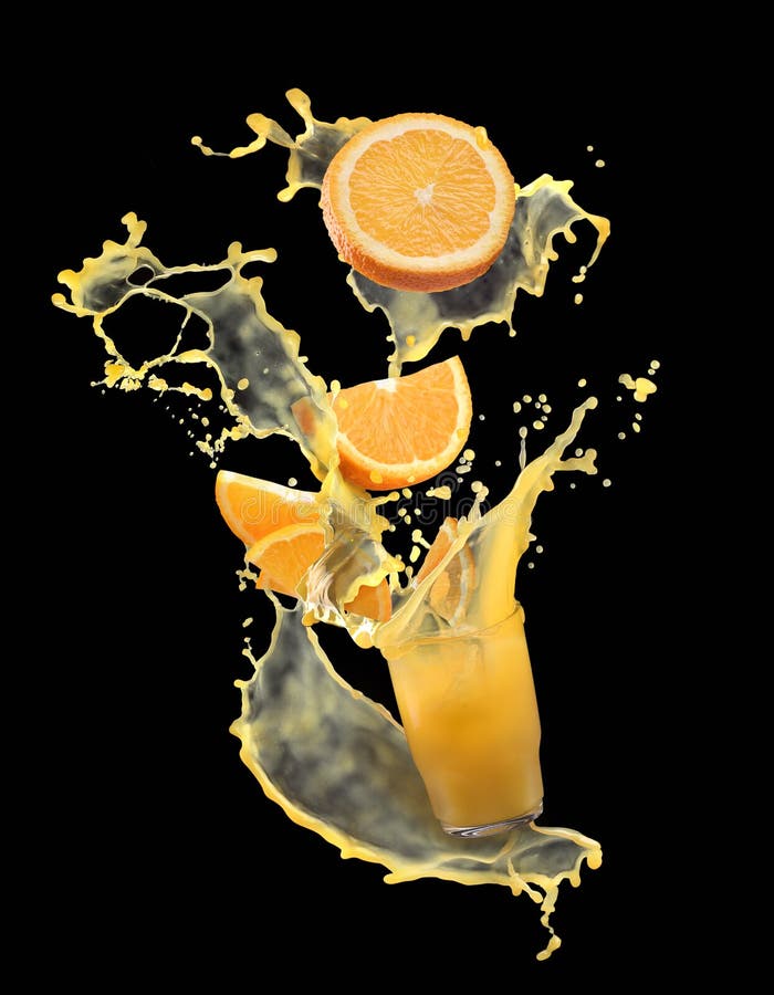 270 Oranges Orange Juice Splash Black Background Stock Photos - Free ...