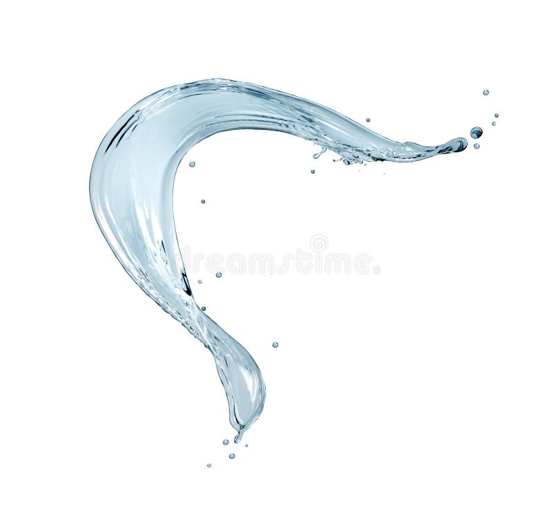 Beautiful Splash of Water Closeup Isolated on a White Background Stock ...