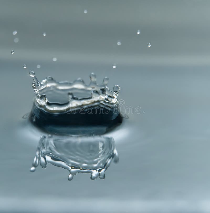 Beautiful Splash of Water Drop on Water Surface, Macro Photo Stock ...