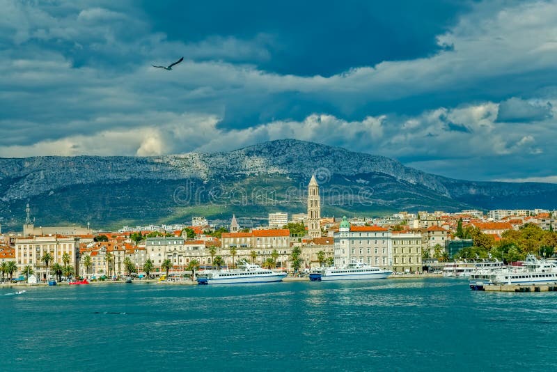 Beautiful Split stock image. Image of destination, clouds - 49234549