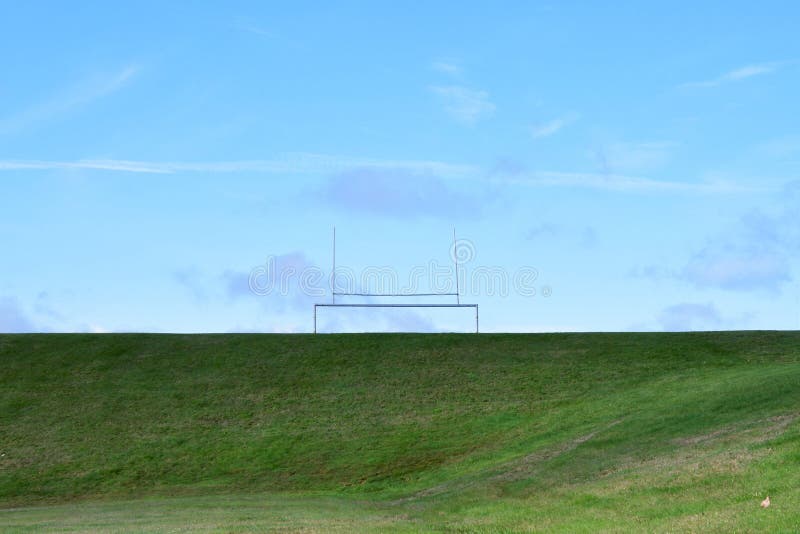 A Beautiful Sports Field with a Goal Post. Stock Photo - Image of clean ...
