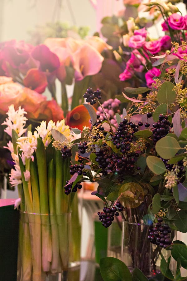 A Beautiful Spring Bouquet in a Hat Box. Stock Image - Image of romance ...