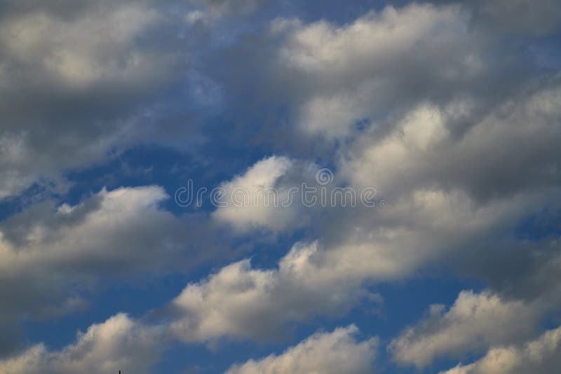 Beautiful, Spring Clouds in the Blue Sky Stock Photo - Image of ...