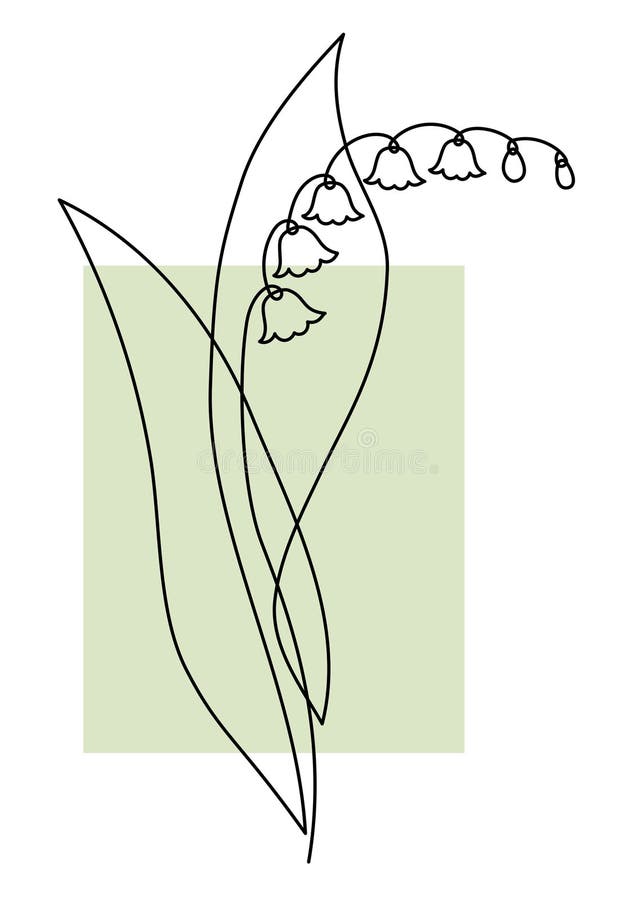 Beautiful Spring Flower Lily of the Valley in One Continuous Line ...