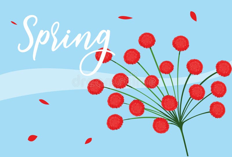 Beautiful Spring Flower Scene Nature Stock Illustration - Illustration ...