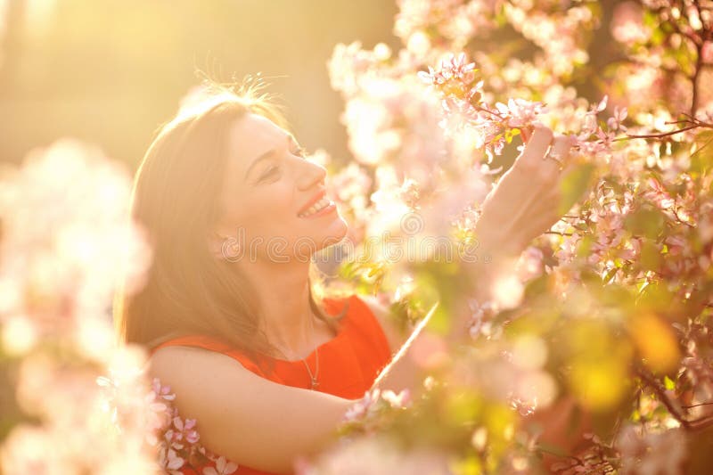 Beautiful Spring Girl stock image. Image of health, amazing - 32120711